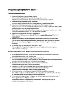 Diagnosing BrightShow issues - Gallery Digital Signage